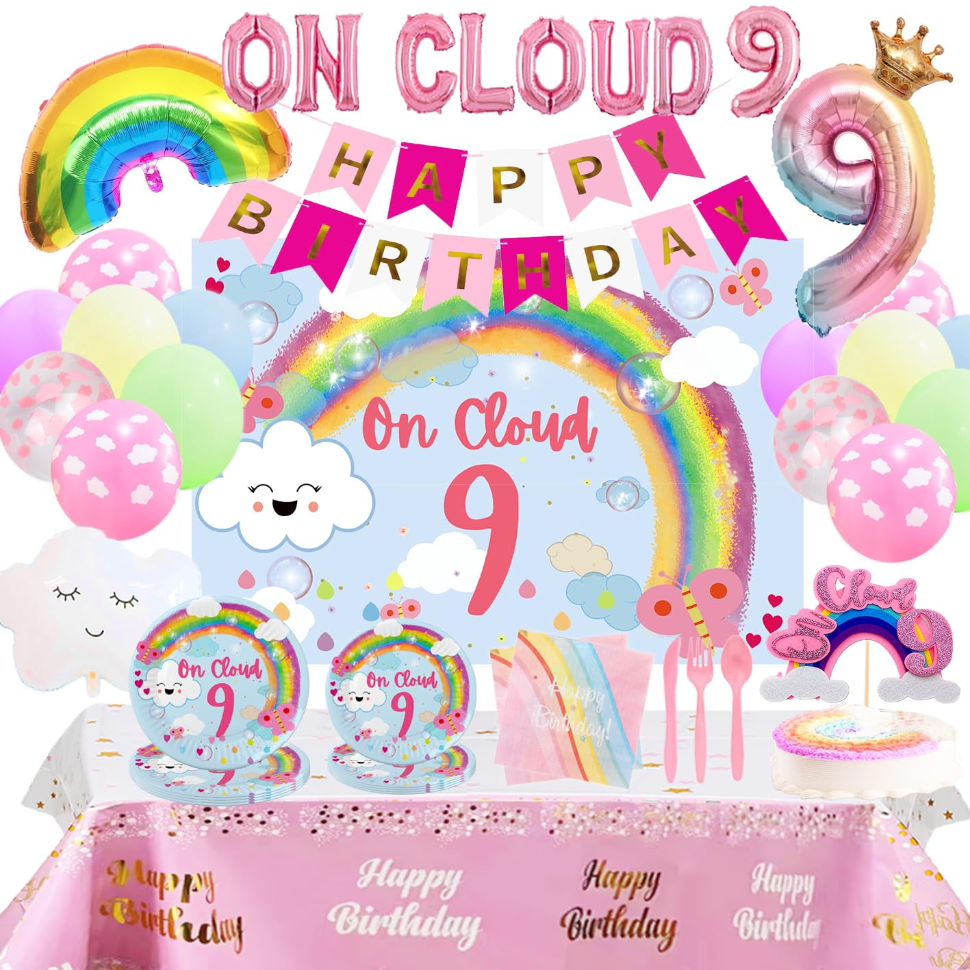 On Cloud 9 Birthday Party Decorations,On Cloud 9 Balloons,On Cloud 9 ...