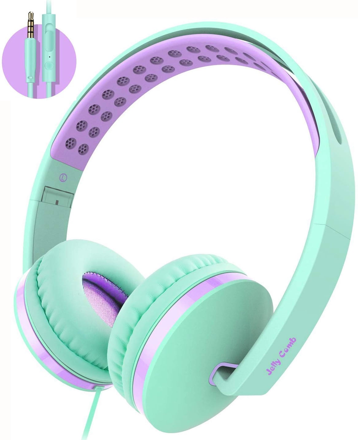 On Ear Headphones with Mic, Seenda Foldable Corded Headphones Wired ...