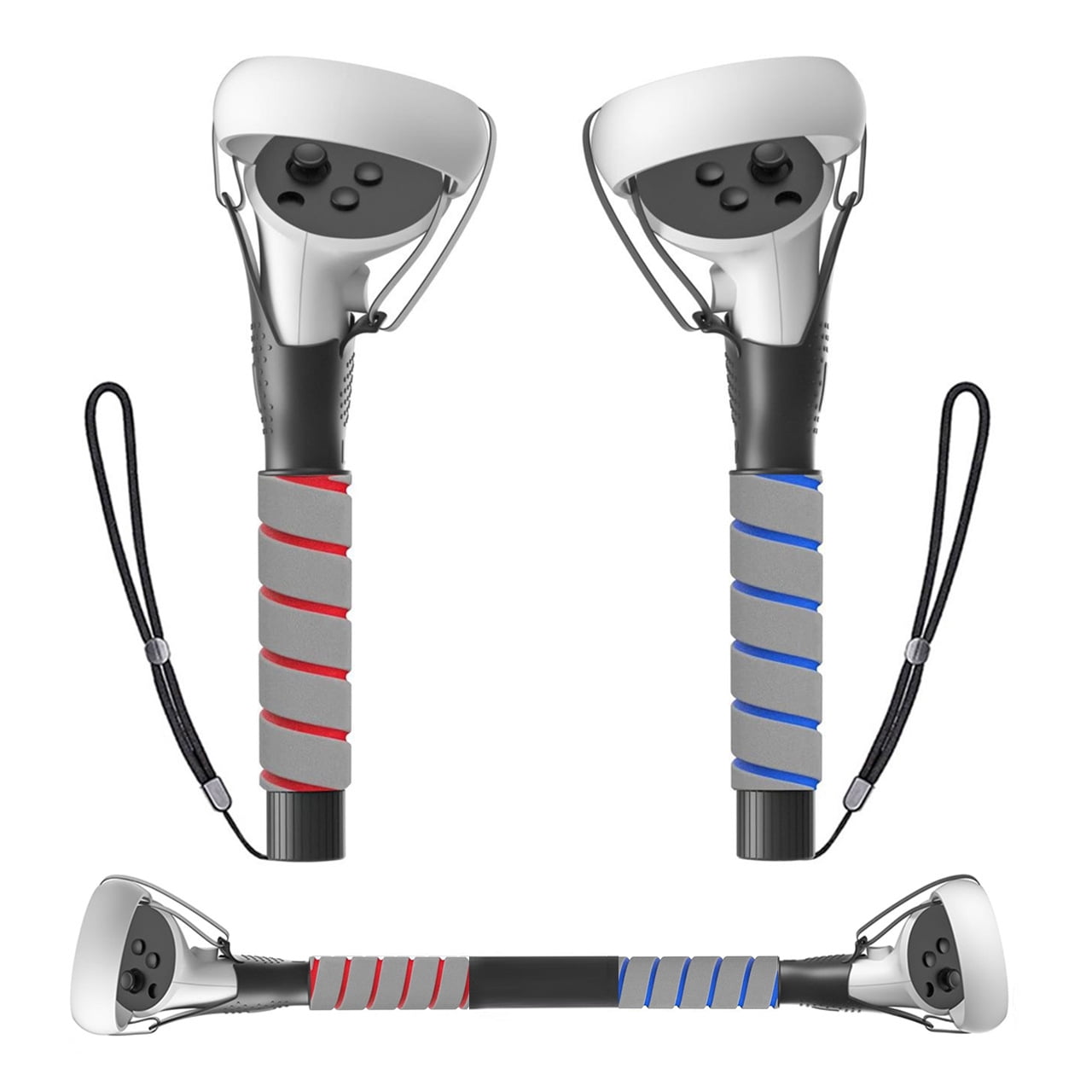 VR Accessories Handle Attachments for Meta/Oculus Quest 2, Dual Handles ...