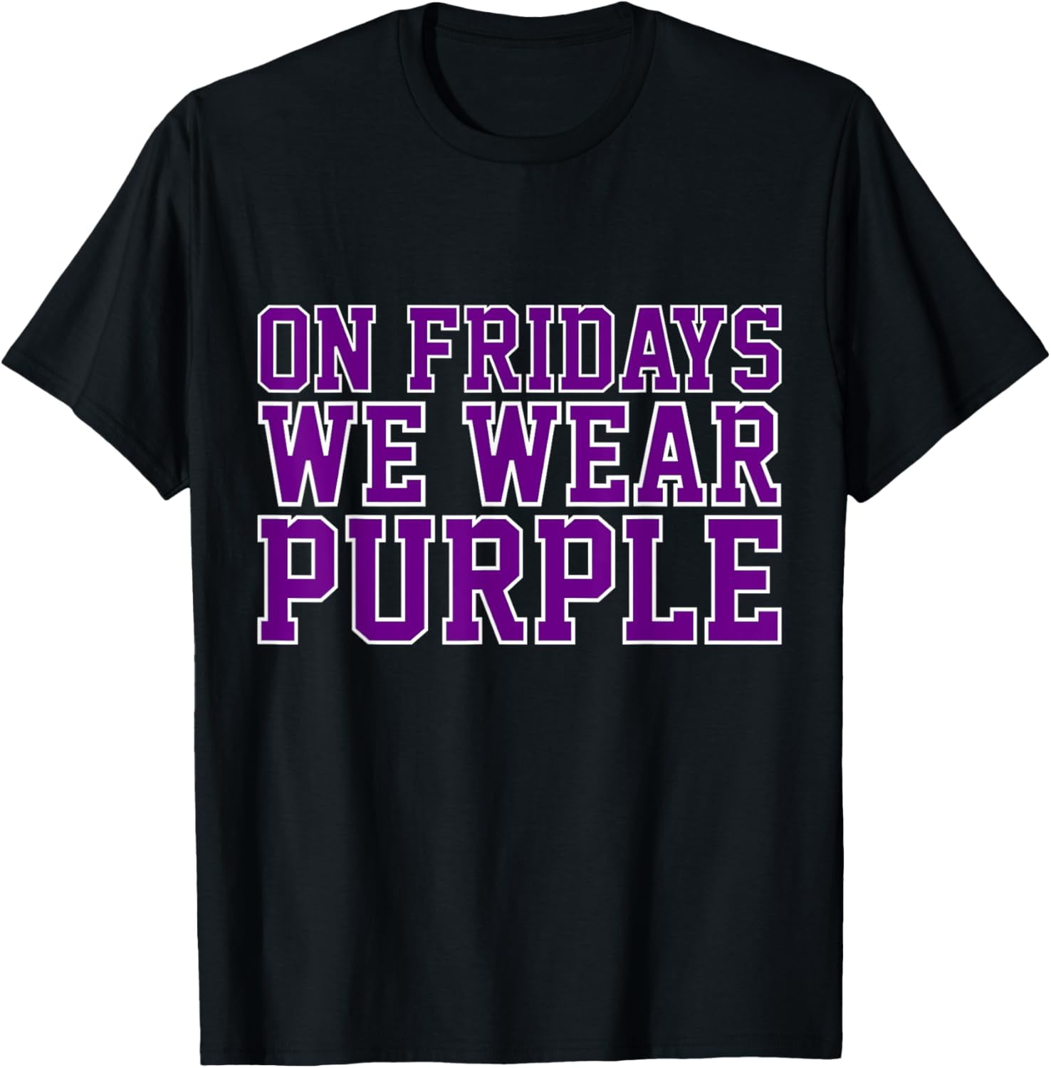 On Fridays We Wear Purple High School Football Team Pride T-Shirt ...