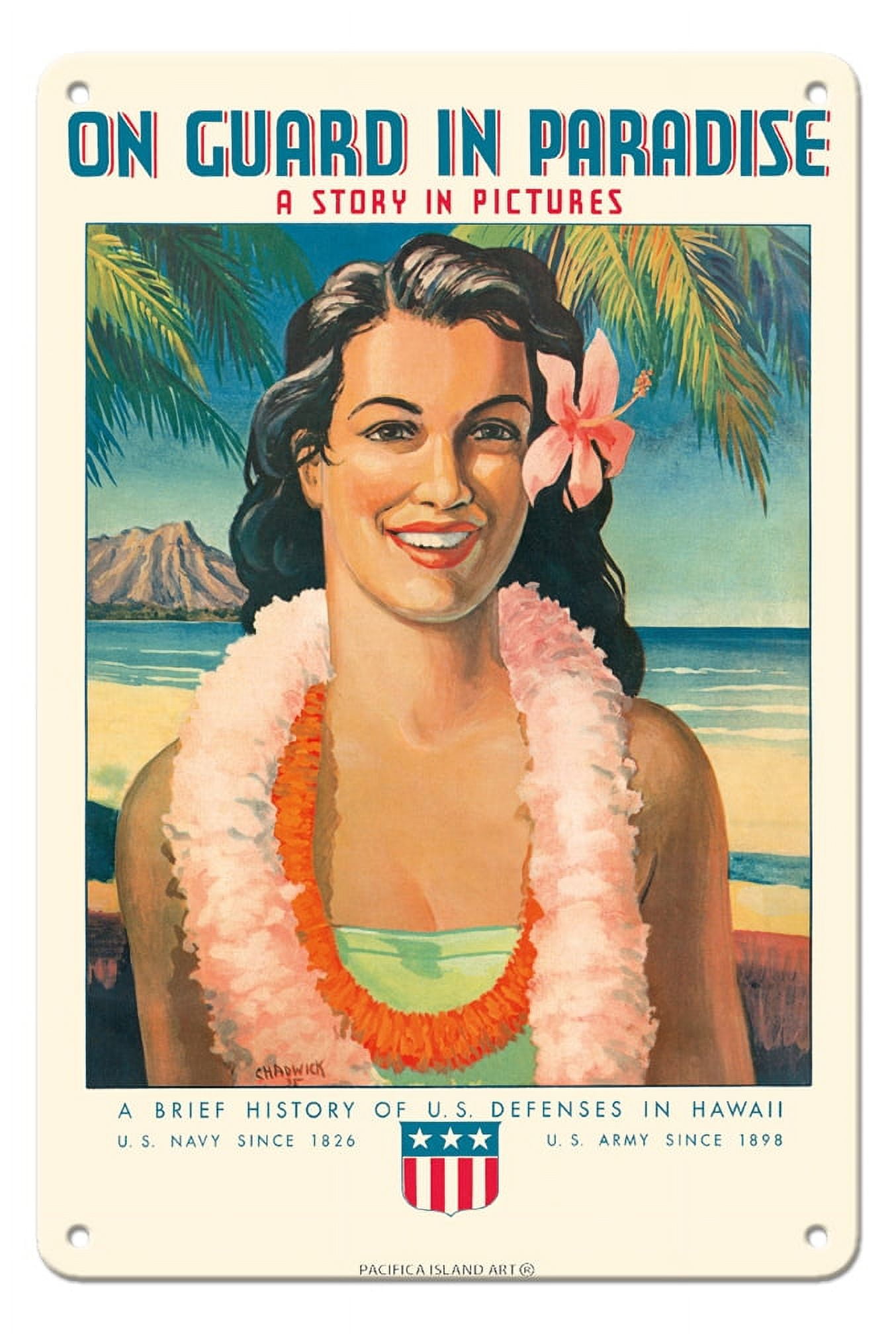 On Guard in Paradise - Hawaiian Hula Girl - Vintage Hawaiian Magazine ...
