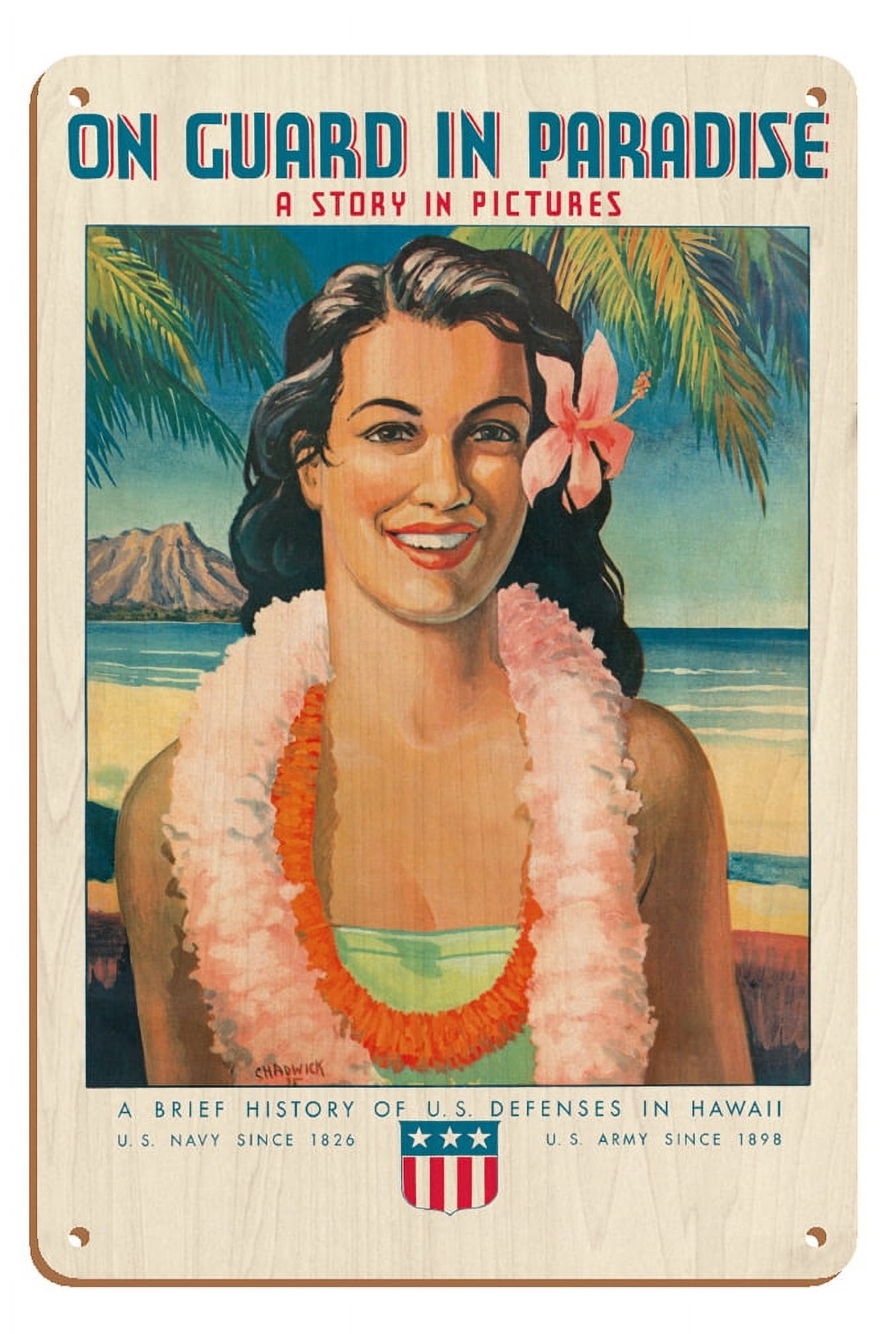 On Guard in Paradise - Hawaiian Hula Girl - Vintage Hawaiian Magazine ...