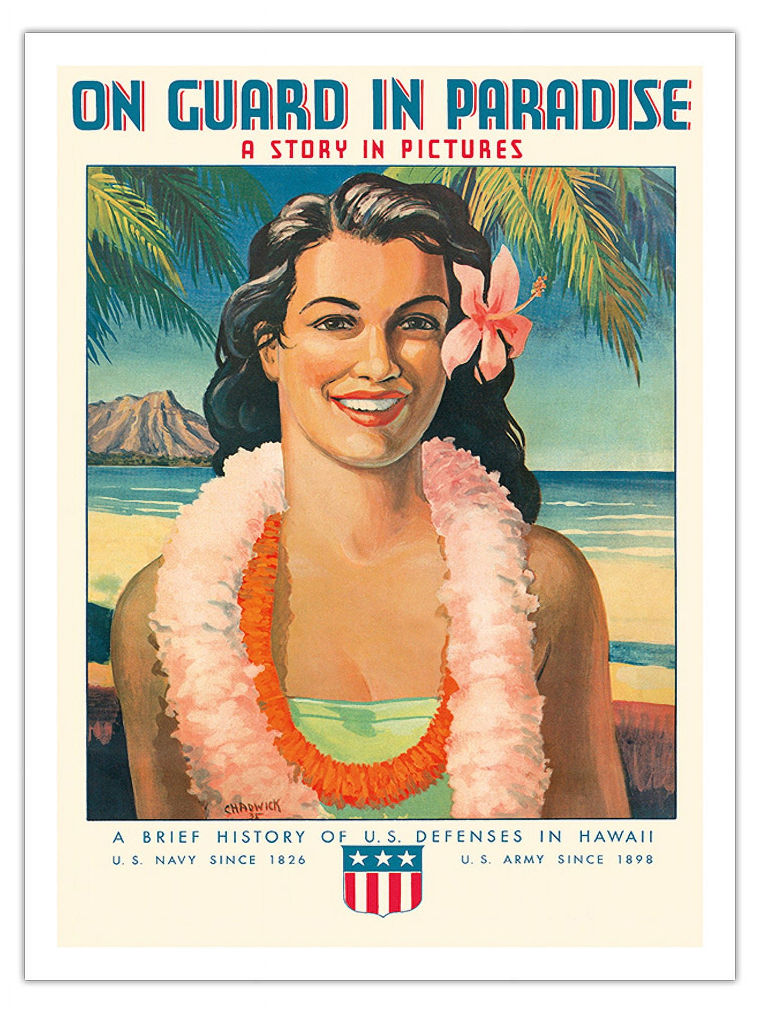 On Guard in Paradise - Hawaiian Hula Girl - Vintage Hawaiian Magazine ...