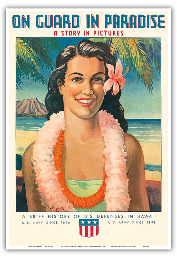 On Guard in Paradise - Hawaiian Hula Girl - Vintage Hawaiian Magazine ...
