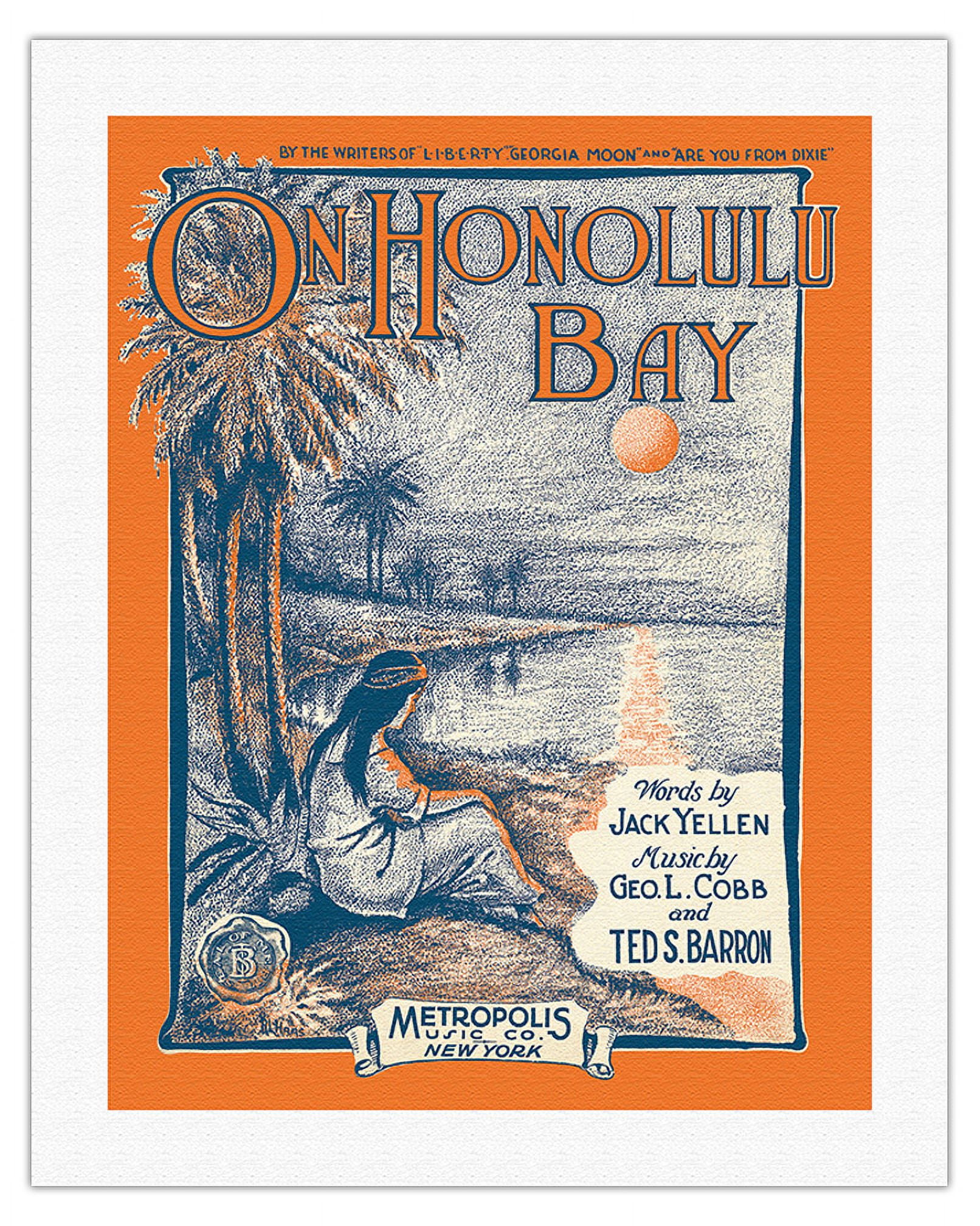On Honolulu Bay - Lyrics by Jack Yellen - Music by George L. Cobb and ...