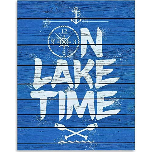 On Lake Time - 11x14 Unframed Typography Art Print - Great Lake House ...