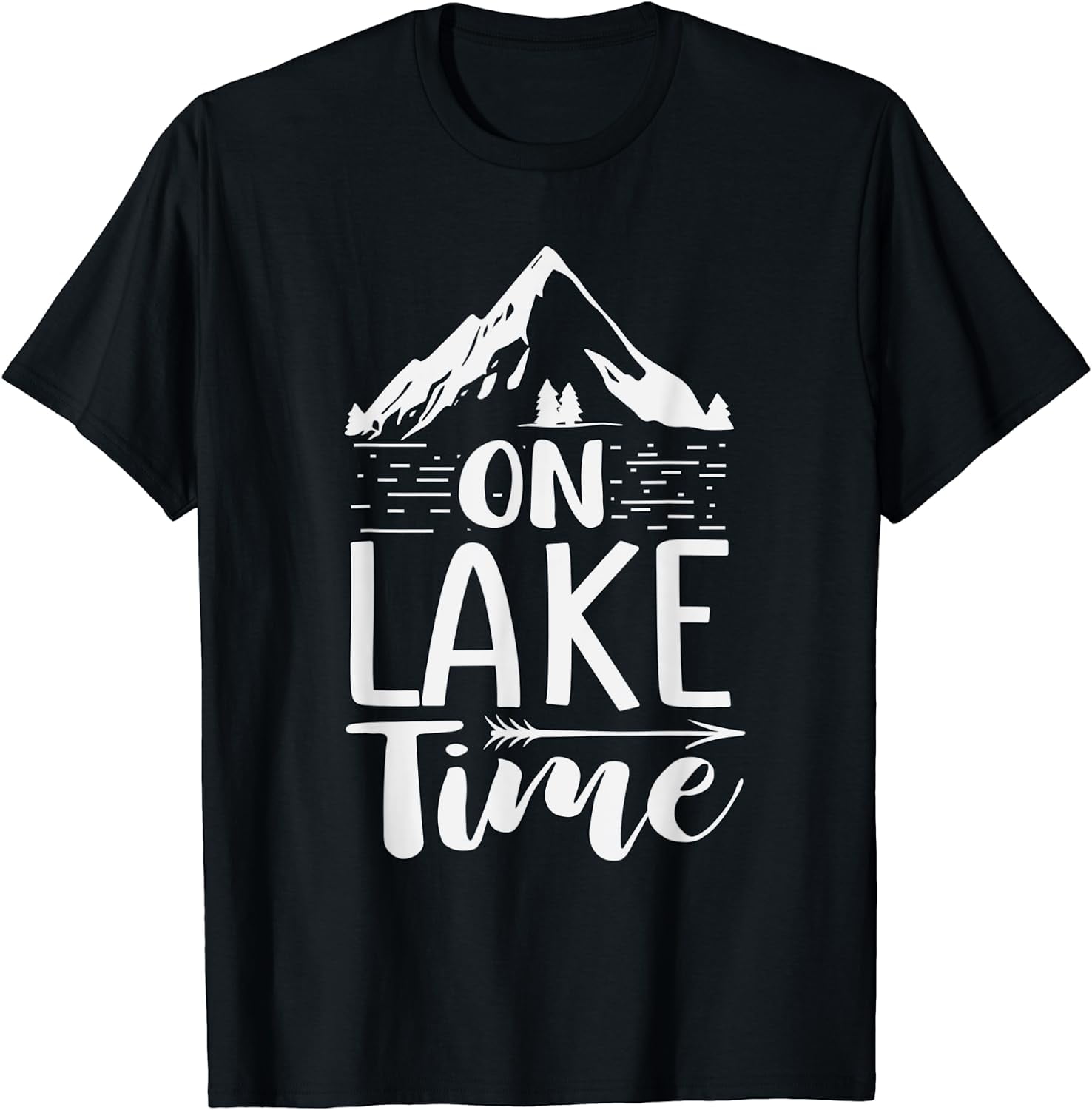 On Lake Time Funny Lake Vacation Boating T-Shirt - Walmart.com
