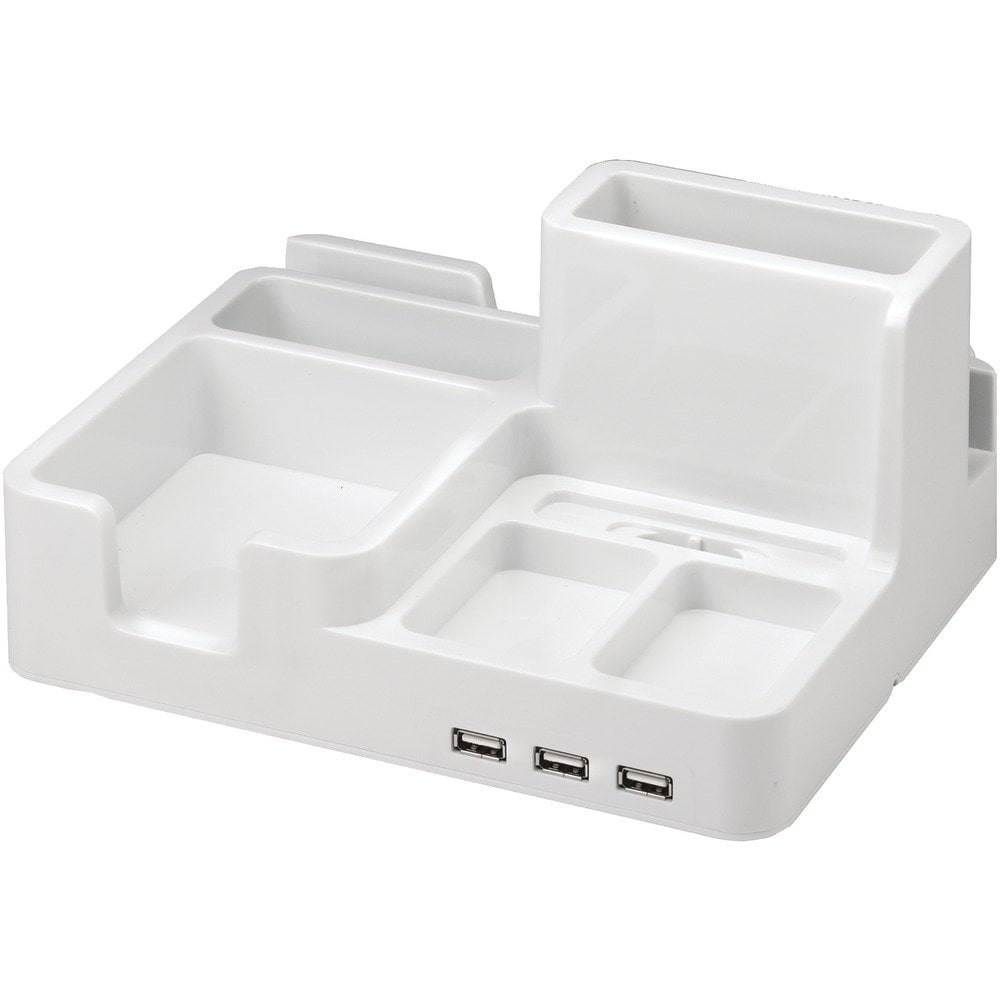 On My Desk Omd19000 3 port Usb 2.0 Bay Area Desktop Organizer (white ...