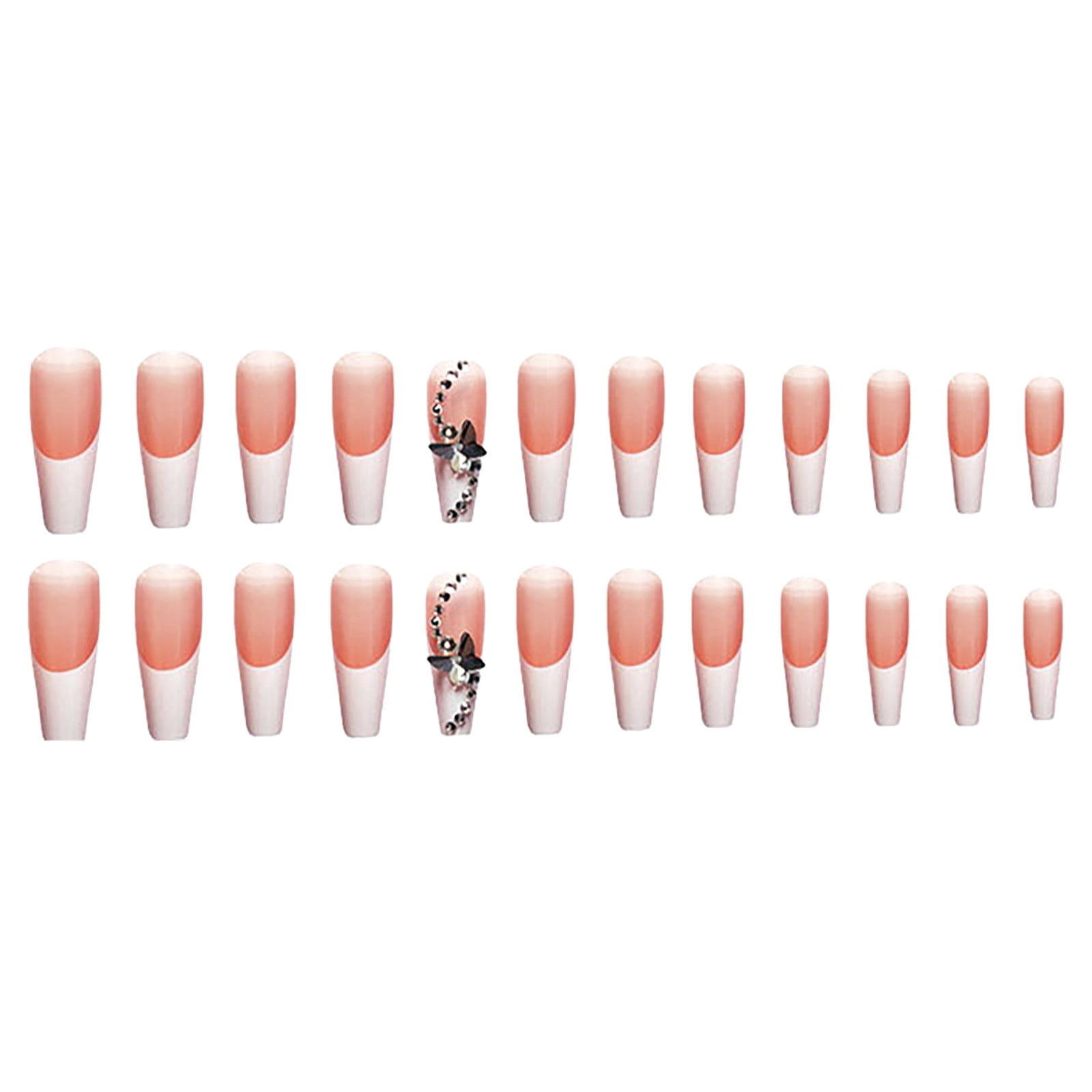 On Nails,Butter-fly With Nails,3DFake Nails With Design False Nails ...
