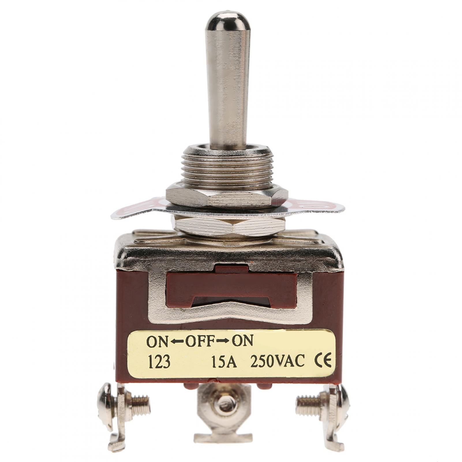 On OFF on Momentary Toggle Switch SPDT 3 pin 12mm 15A 250VAC - Walmart.com