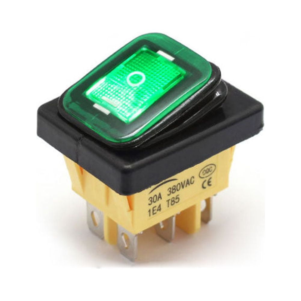 On-Off-On 6 Pin 12V Car Boat LED Light Rocker Toggle Switch Latching ...