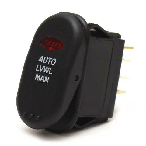 On/Off/On Boat Rocker Switch | Livewell Auto/Man 7 Spade 14 Volt Lit ...