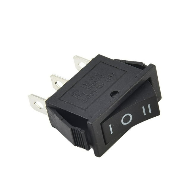 On-Off-On Rectangle Rocker Switch 3 Position Spdt Black For Car Dash ...