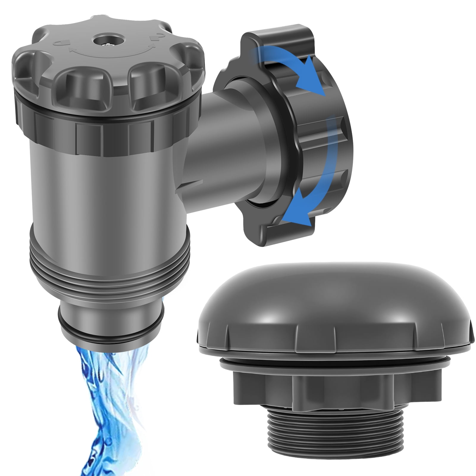On Off Plunger Valve with Strainer Pool Filter Part for Above Ground ...