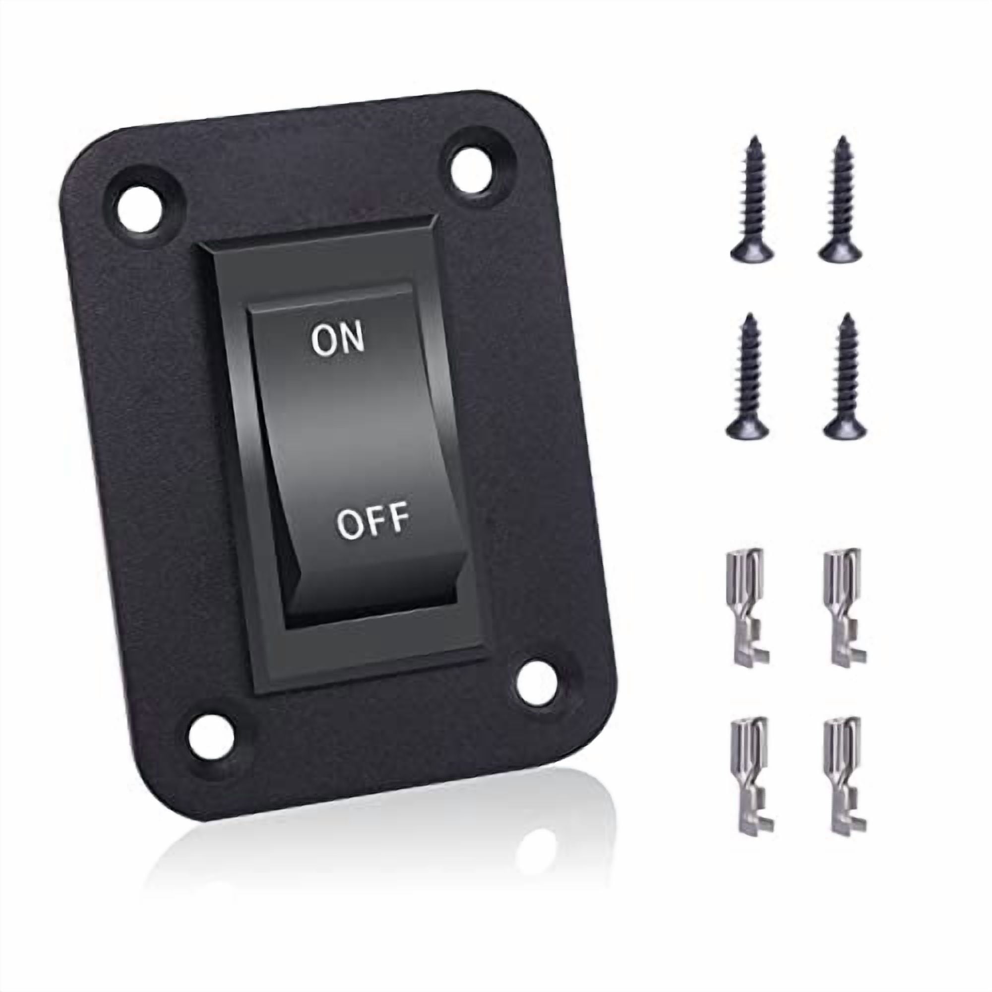 On-Off Switch 12V 20A 4 Pins DPST Rocker Switch Panel RV Light Switch ...