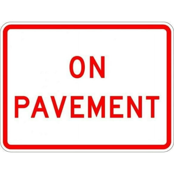 On Pavement Sign Parking Signs Metal Sign Tin Sign 8x12 Inch - Caution ...