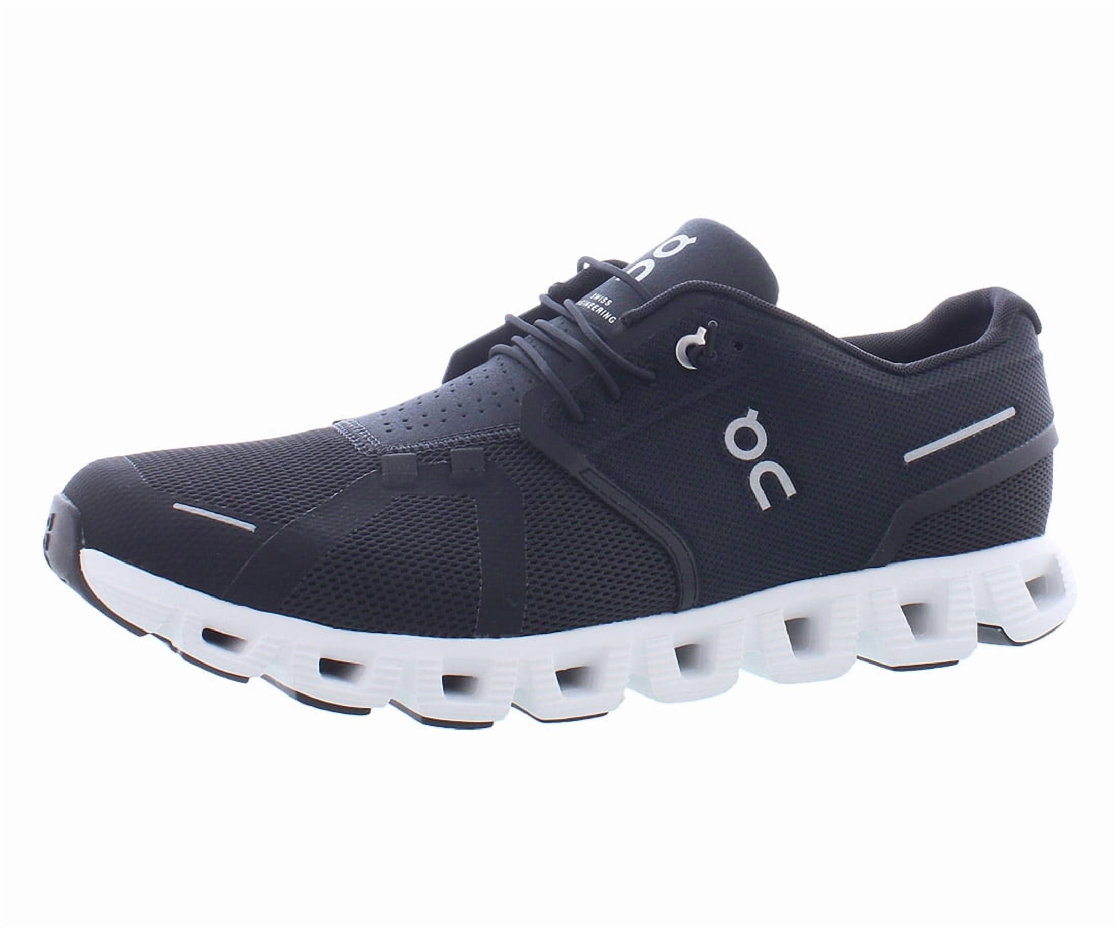 On Running Cloud 5 Men's Speed Lace Up Mesh Running Shoes in Black ...