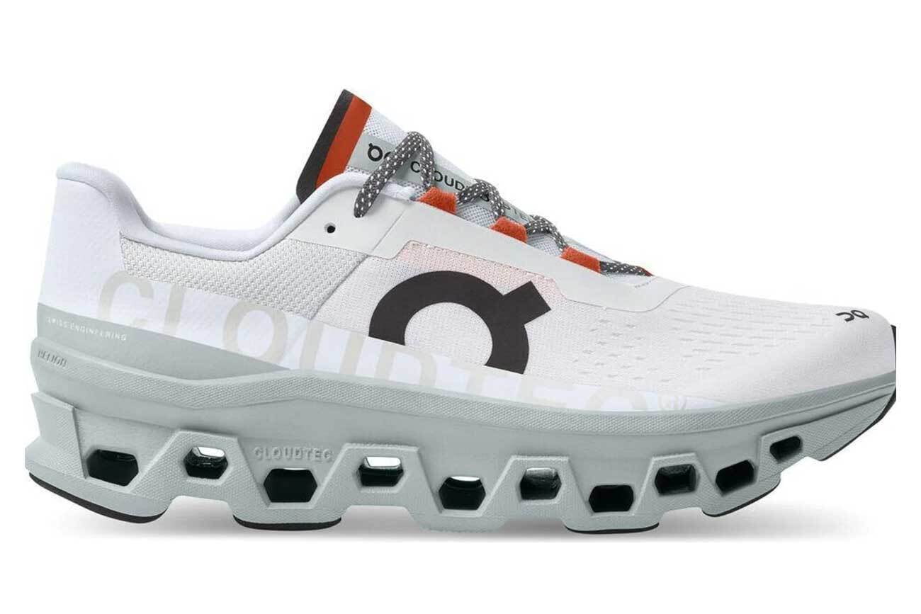 On Running Sports Cloudmonster Men's Sneakers, Frost/Surf, Size 12 ...
