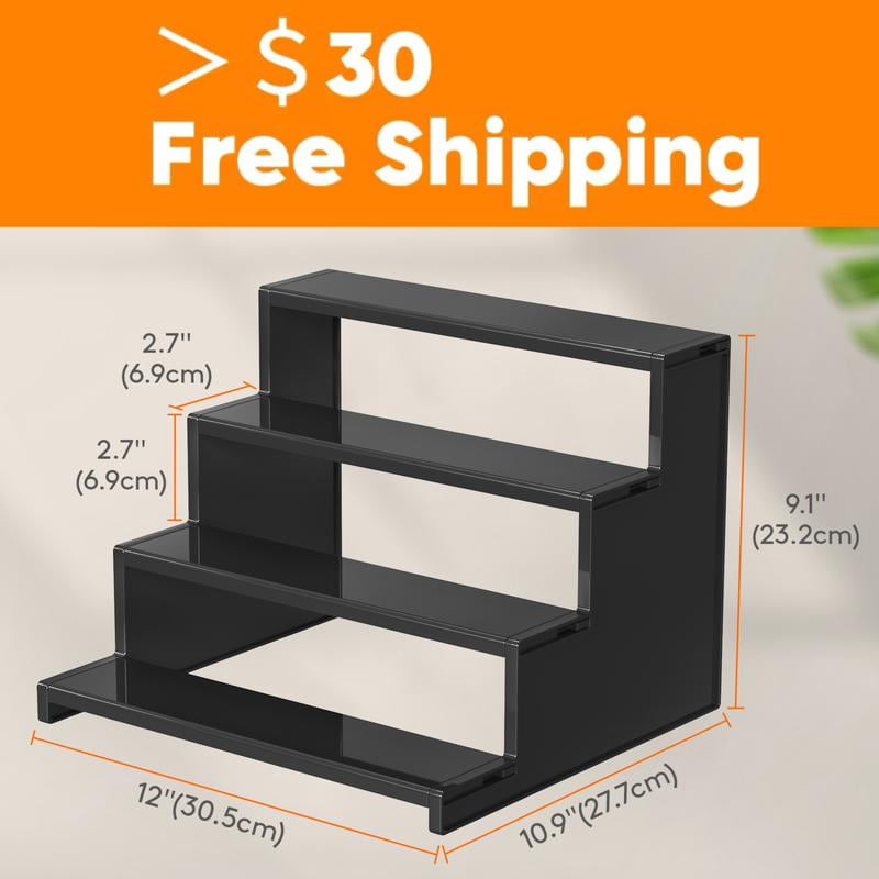 [On Sale] Lifewit 4 Tier Black Display Risers Stand, Plastic Cologne ...