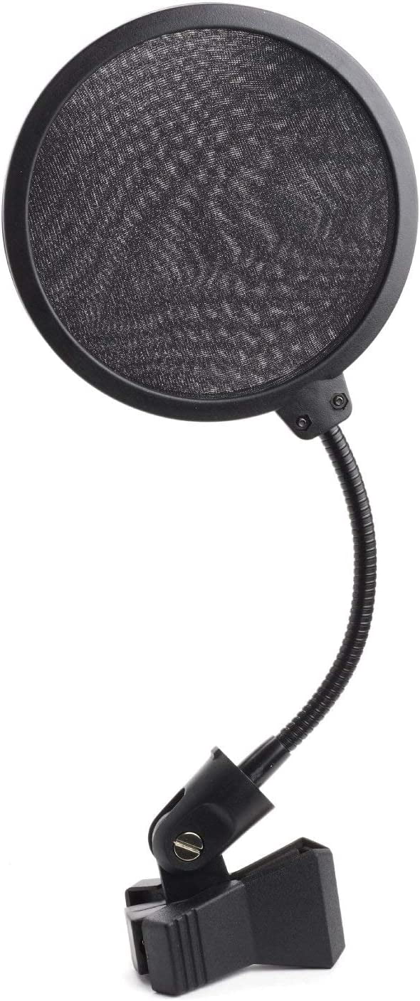 On-Stage ASVS4-B 4" Microphone Pop Filter with Clothes-Pin Style Clip ...