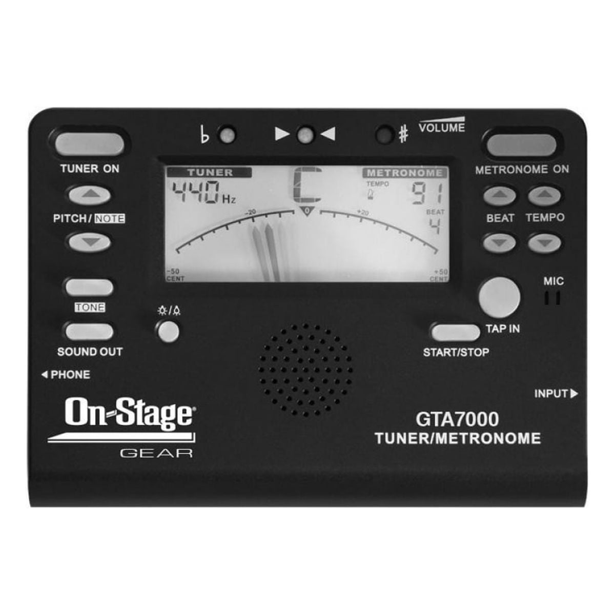 On-Stage GTA7000 Chromatic Tuner, Metronome, Tone Generator - Walmart.com