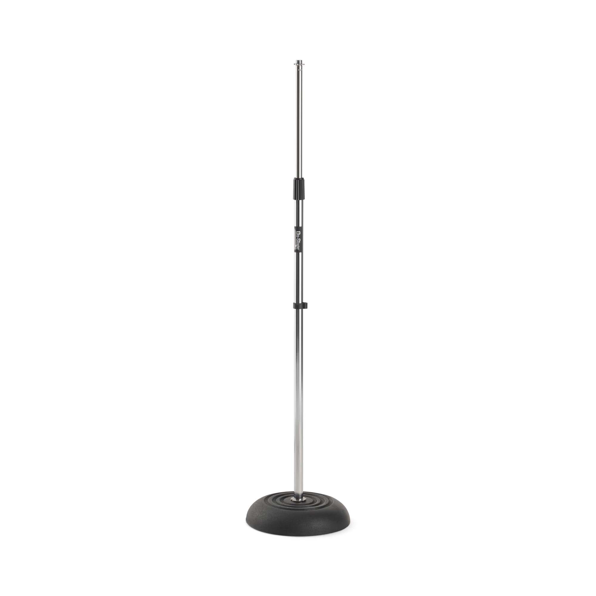 On Stage MC7201 Professional Microphone Stand Chrome, Stable 10 Inch ...