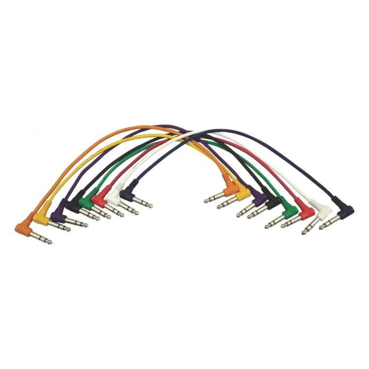 On-Stage PC18-17TRS-R Right-Angle Patch Cables (TRS-TRS, 8-pack ...