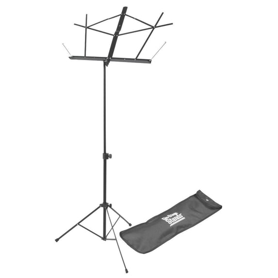On-Stage Portable & Foldable Compact Sheet Music Stand (Black) with Bag ...