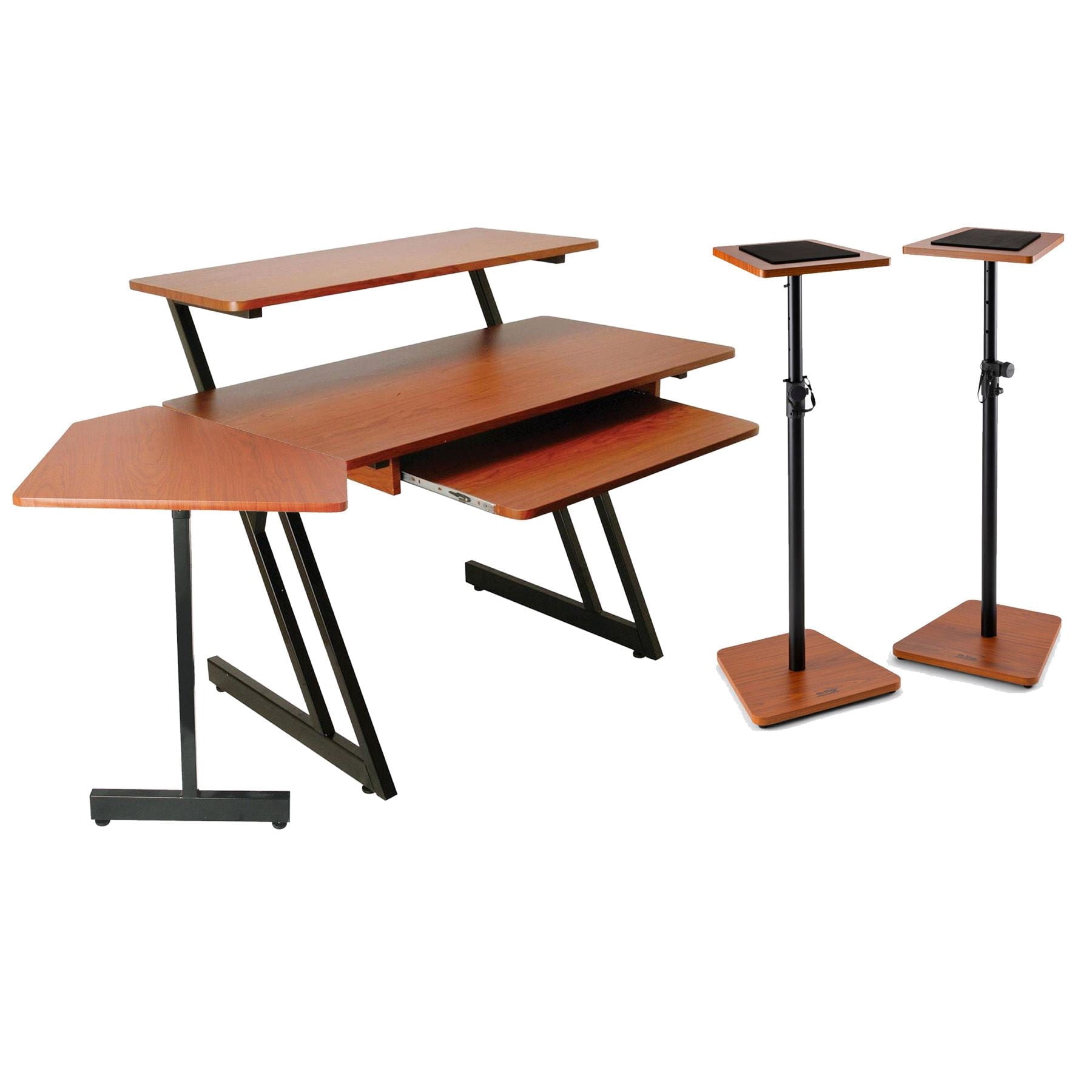 On-Stage WS7500RB Rosewood Workstation Bundle with Corner & Monitor ...