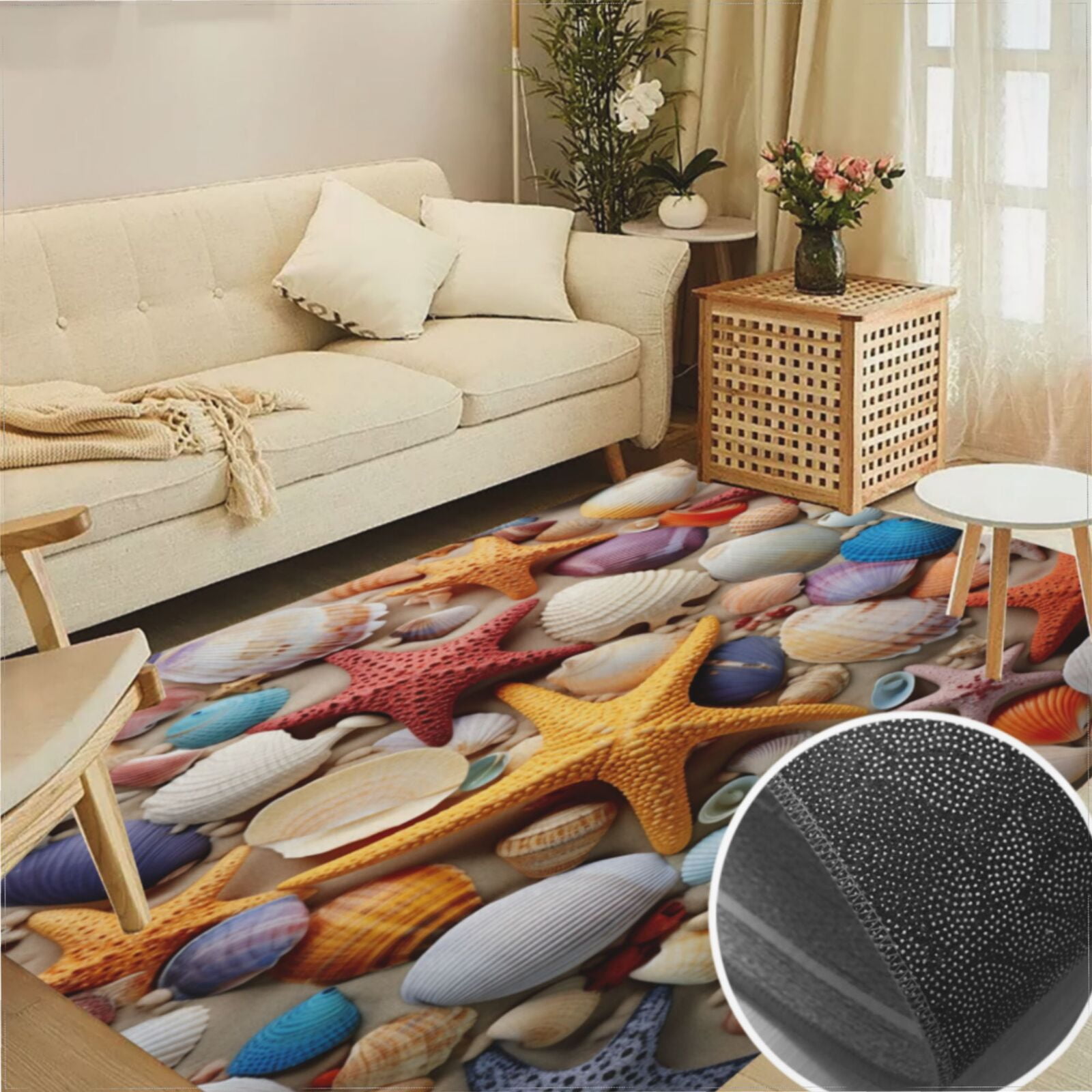 On The Beach Of The Waves, There Are Starfish, Snails, And Shells (4 ...