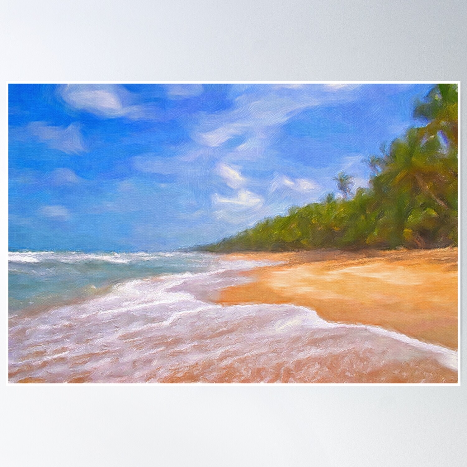 On The Beach Poster Wall Art, Modern Wall Decor, 16x24 UNFRAMED ...