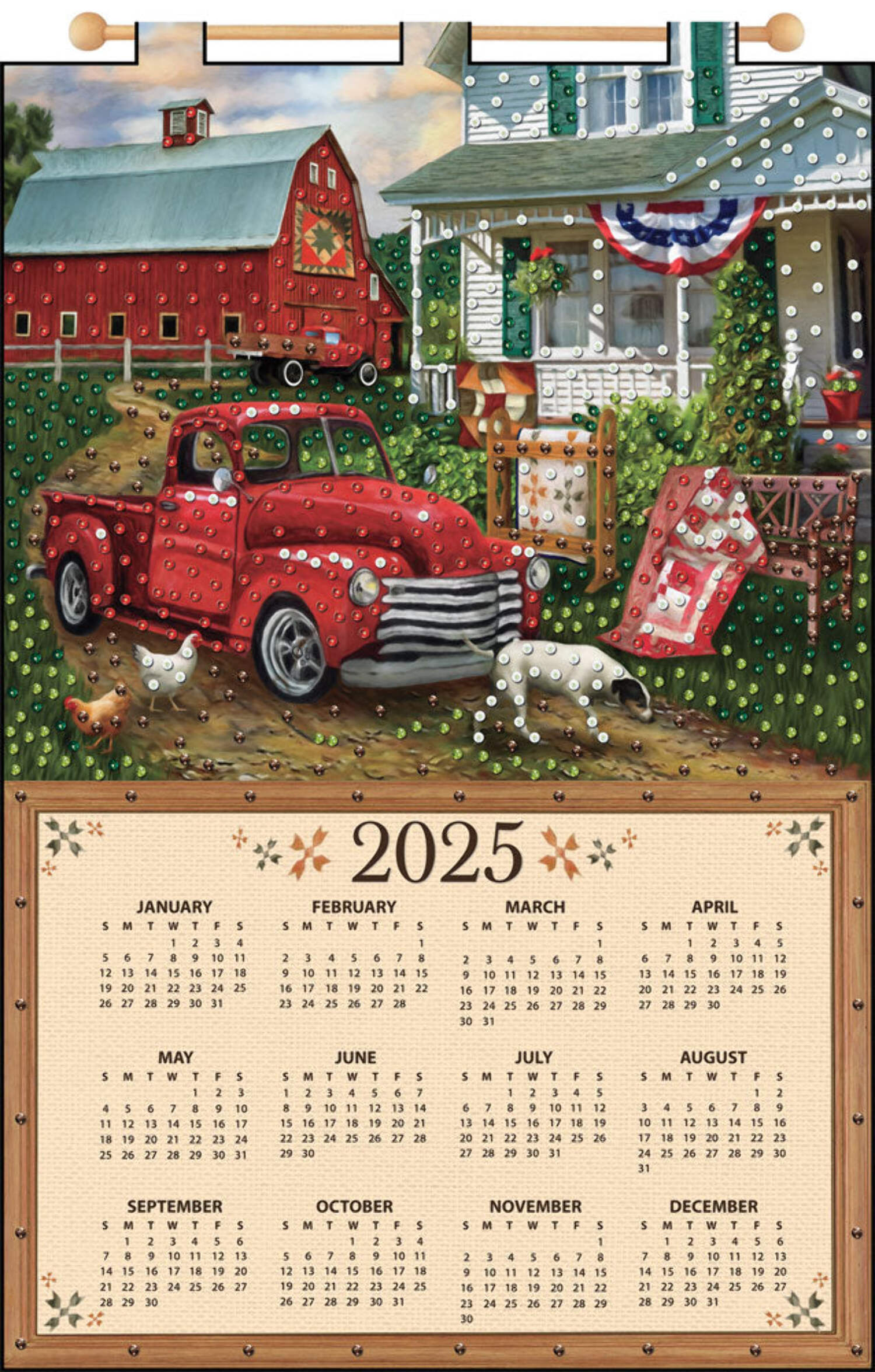 On The Farm 2025 Felt Sequin Calendar - Walmart.com