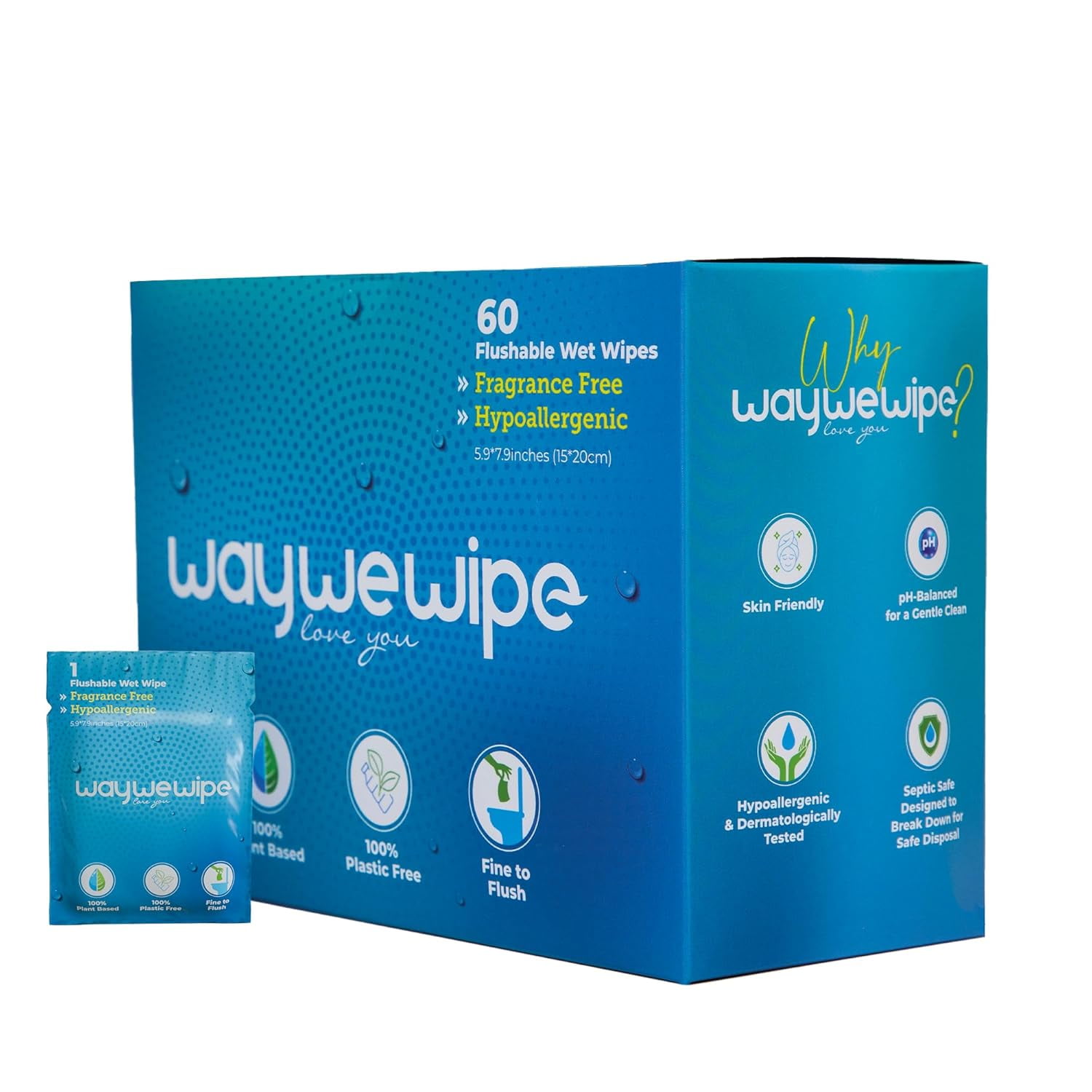 On-The-Go Flushable Wet Wipes, 60 Count XL Individually Wrapped Adult ...