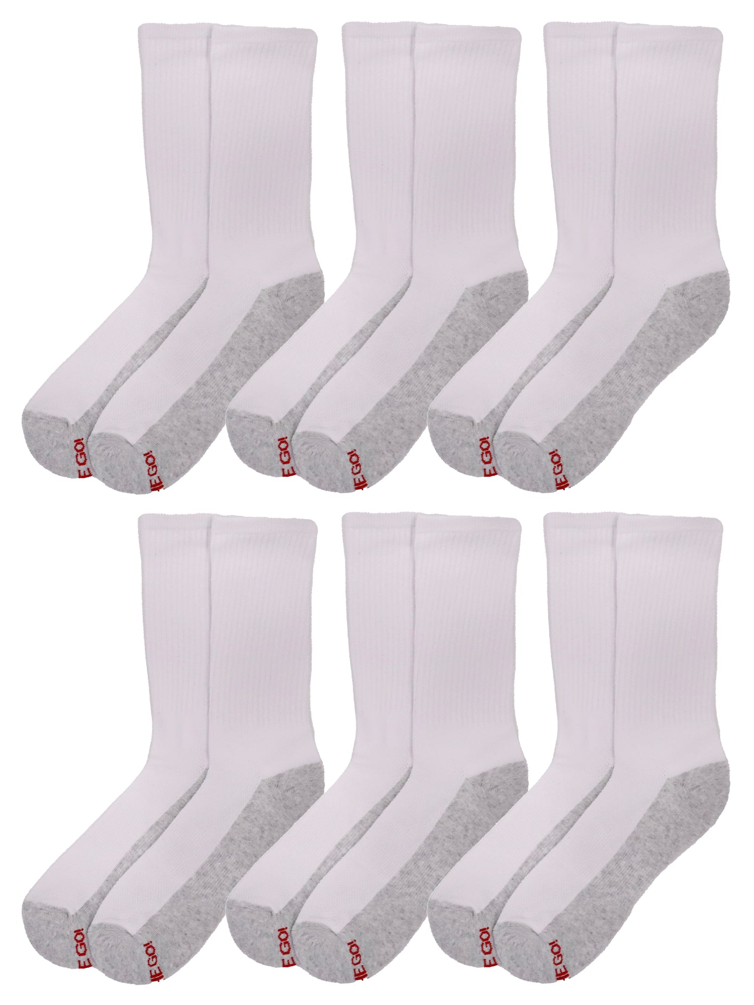 Athletic Works Men's Crew Socks 12 Pack - Walmart.com