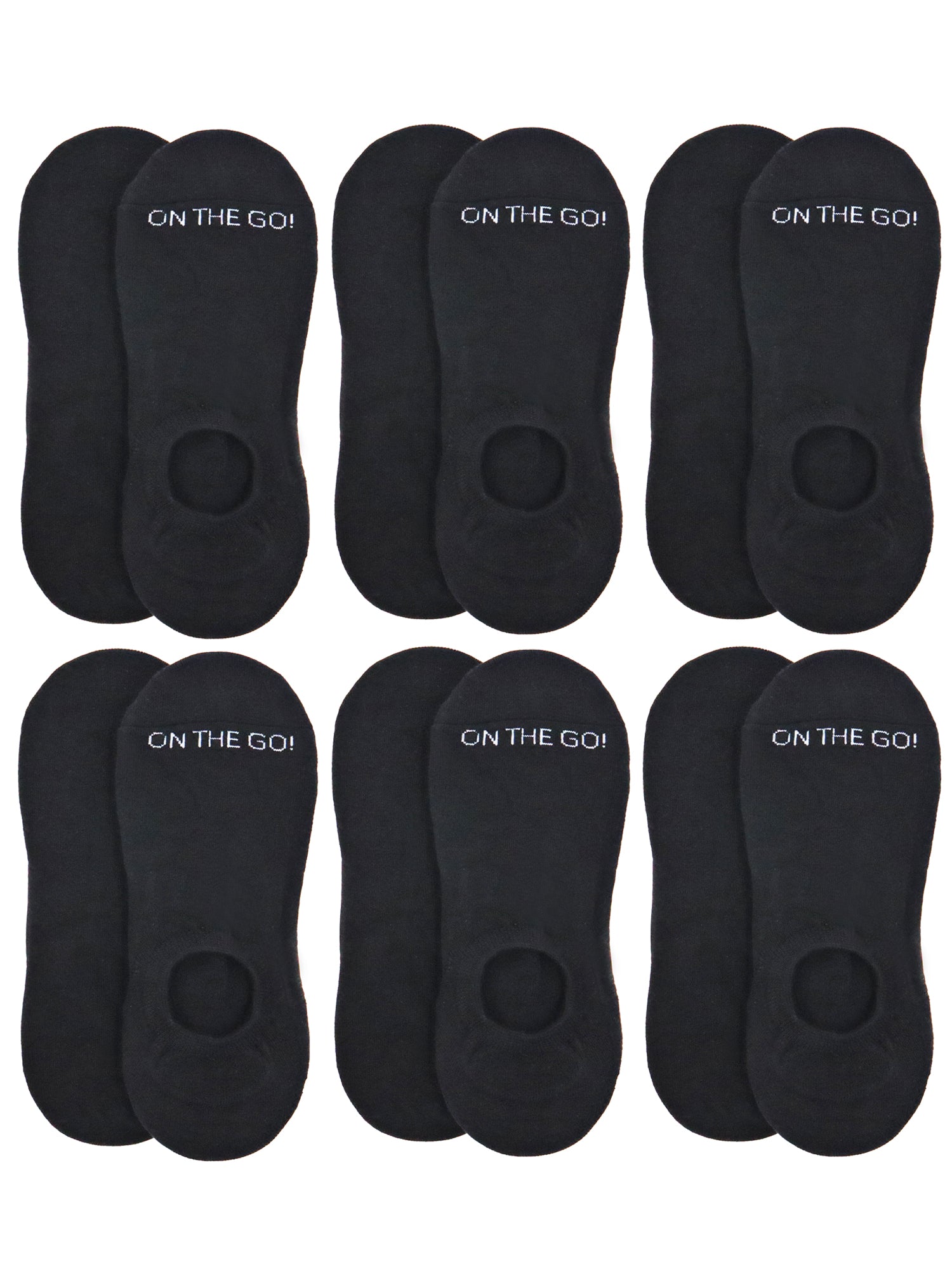 Golberg Unisex No Show Socks - 6 Pack Low Cut Cotton Socks with Non ...