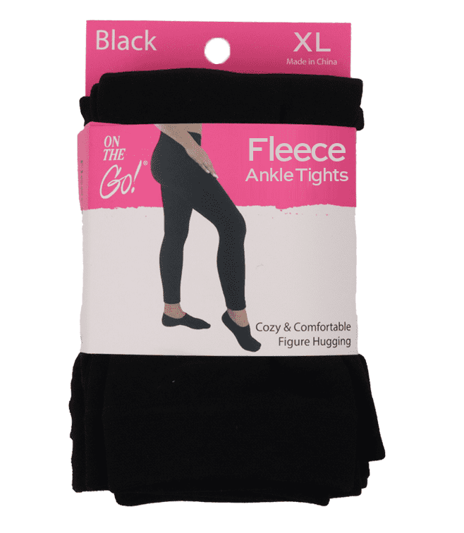 On the Go Women's Fleece Ankle Tights - 1 Pair Black XL - Walmart.com
