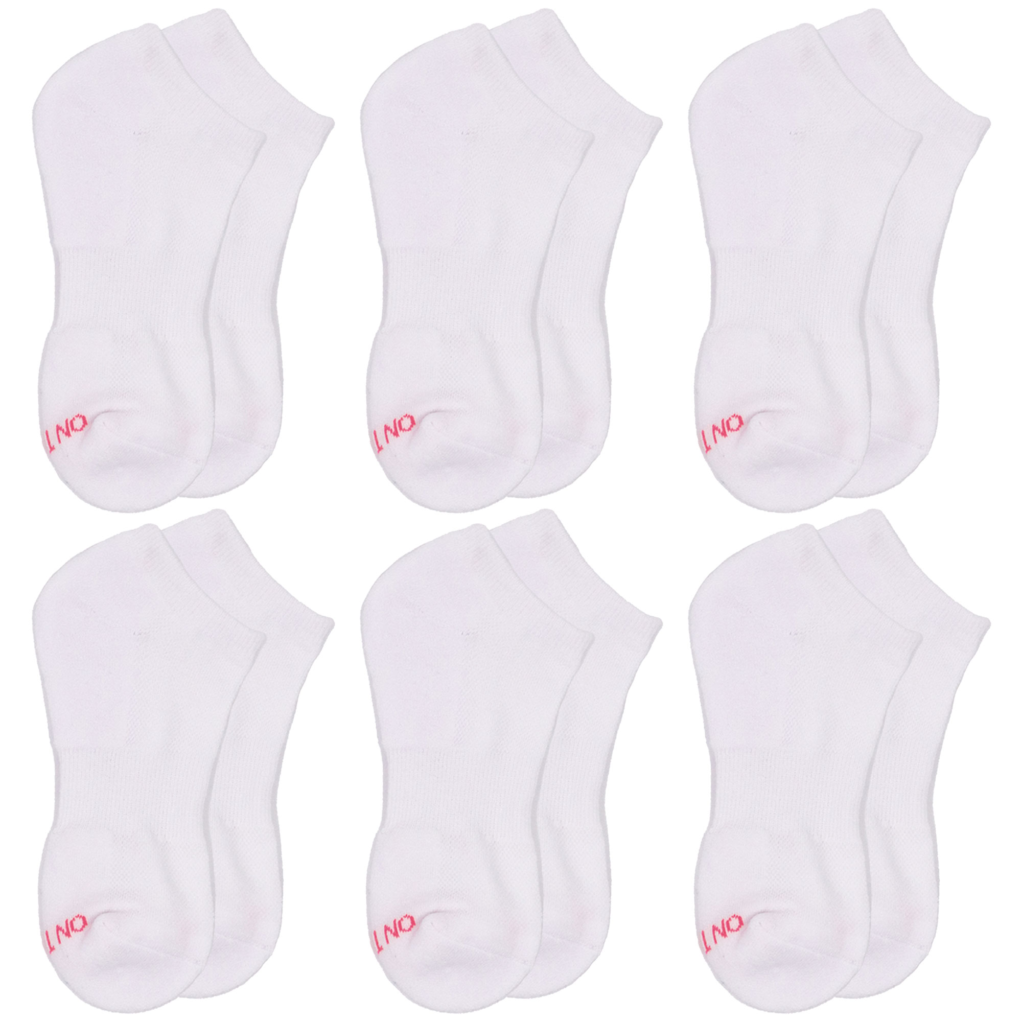 Hanes Women`s 12-Pack Cushion Low Cut Socks, 5-9, White - Walmart.com