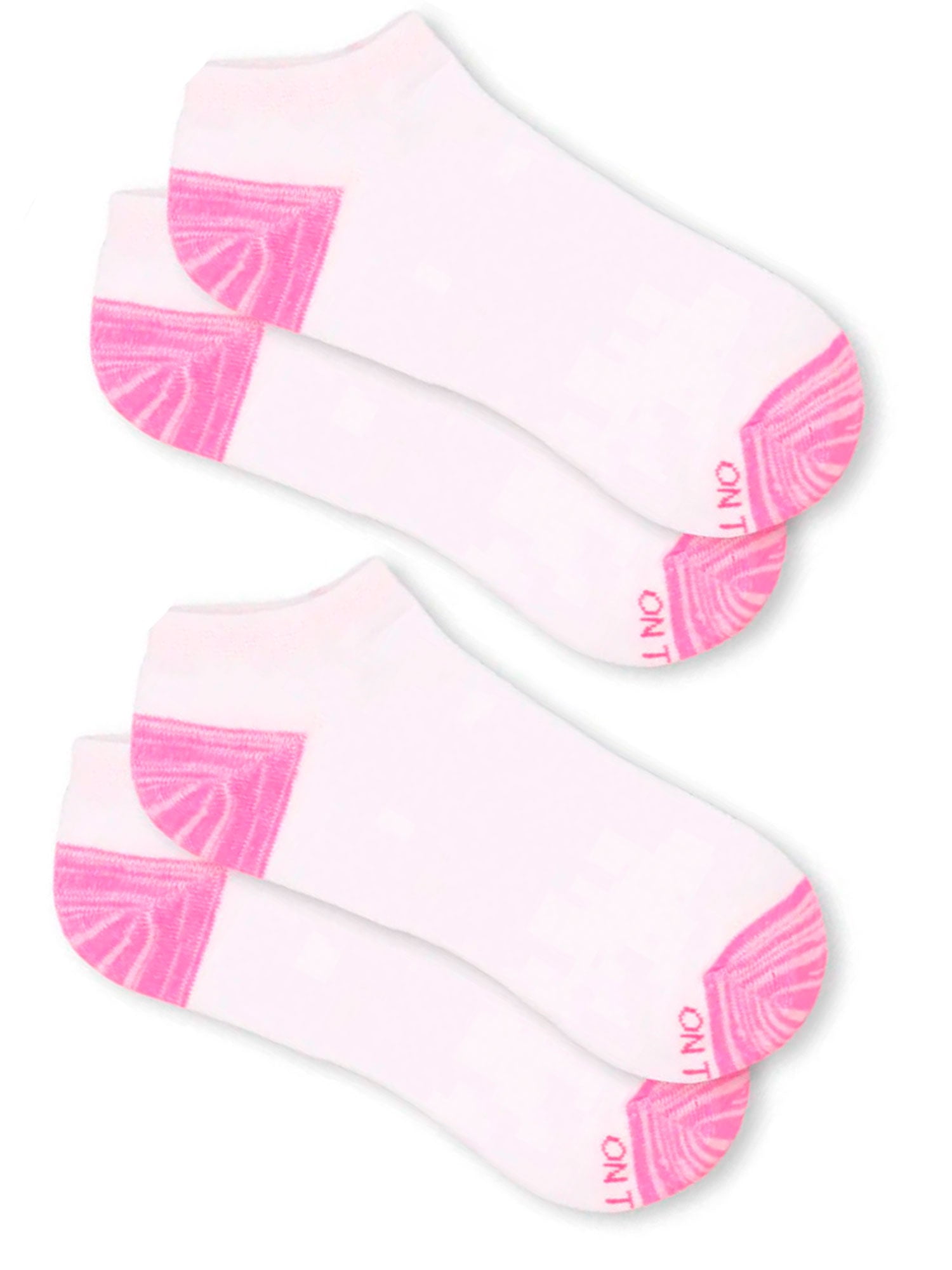 On the Go Women's Performance Socks (White Light Pink Fizz Heel Toe, 2 ...
