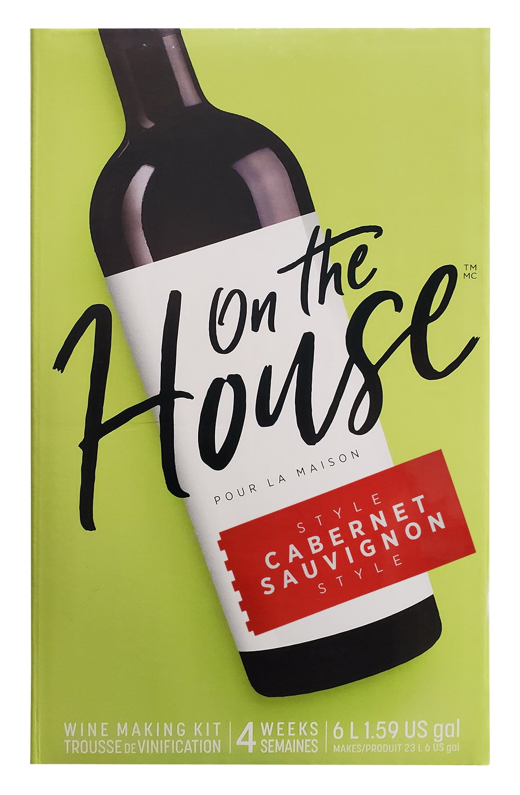 On The House Cabernet Sauvignon Style Wine Ingredient Kit - Walmart.com