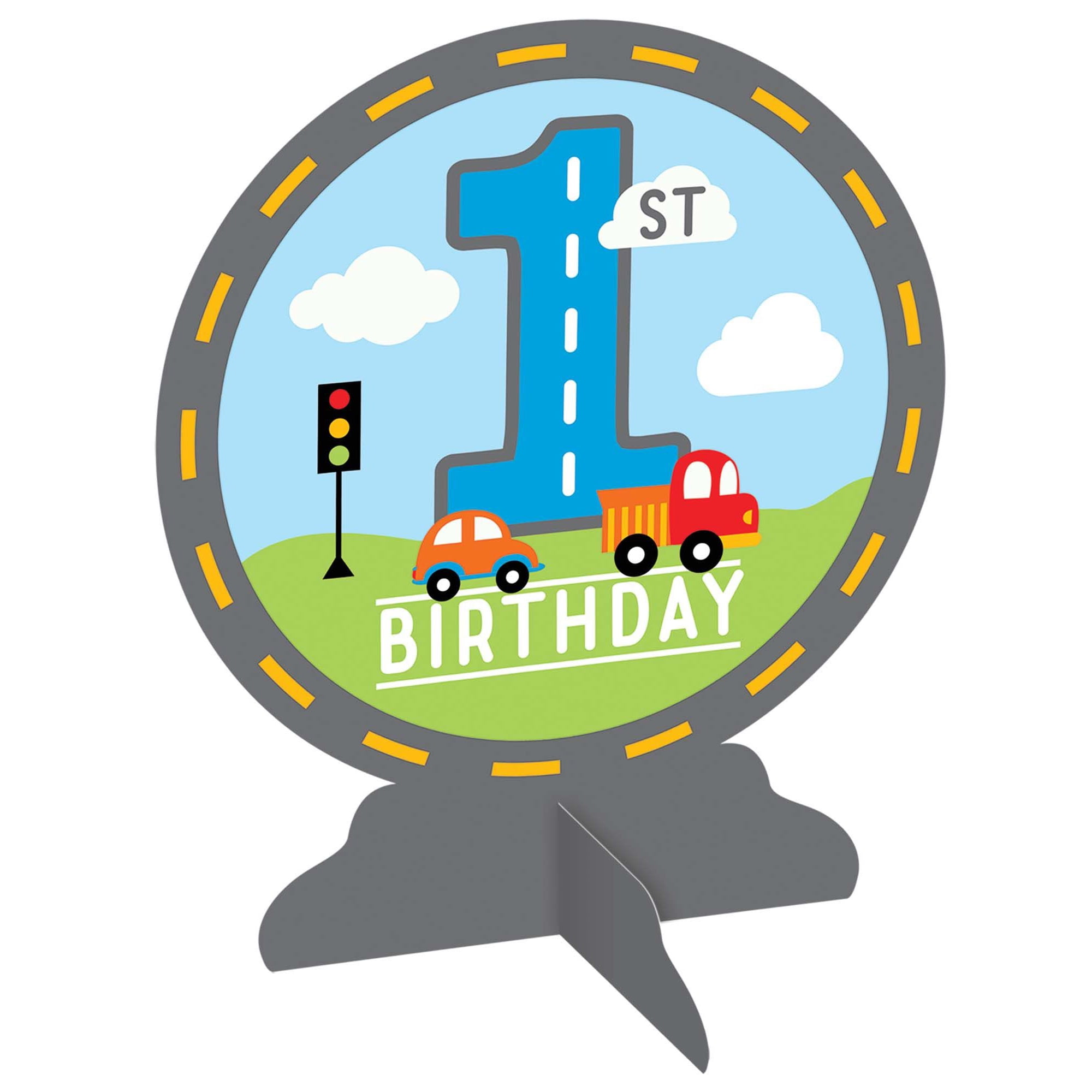 On The Road 1st Birthday Table Centerpiece (1ct) - Walmart.com