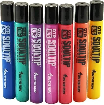 On The Run .006 Soultip Paint Squeeze Marker - Main Colors Set, 7 Count ...