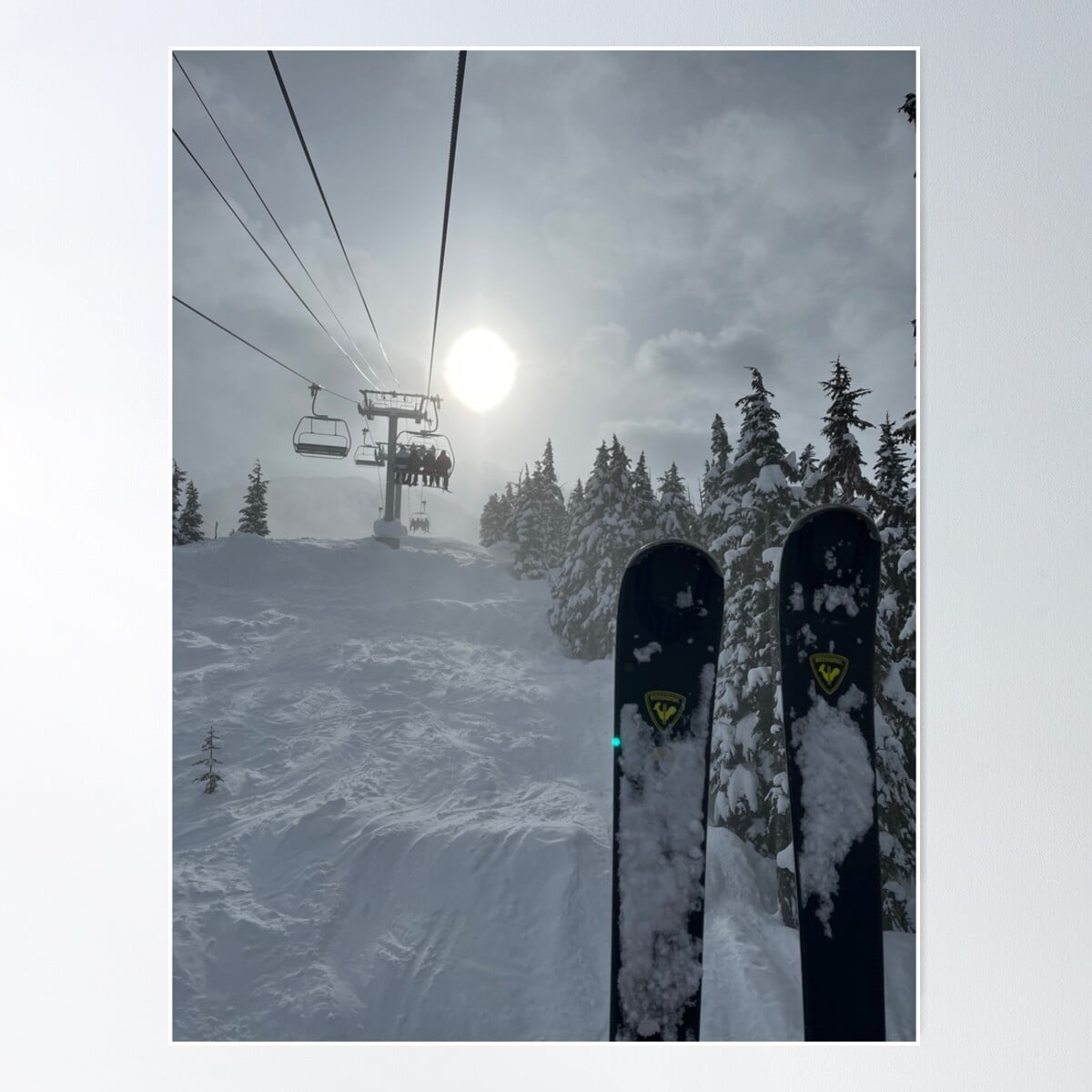 On The Way To The Top Of Blackcomb After The Blizzard Poster Wall Art ...