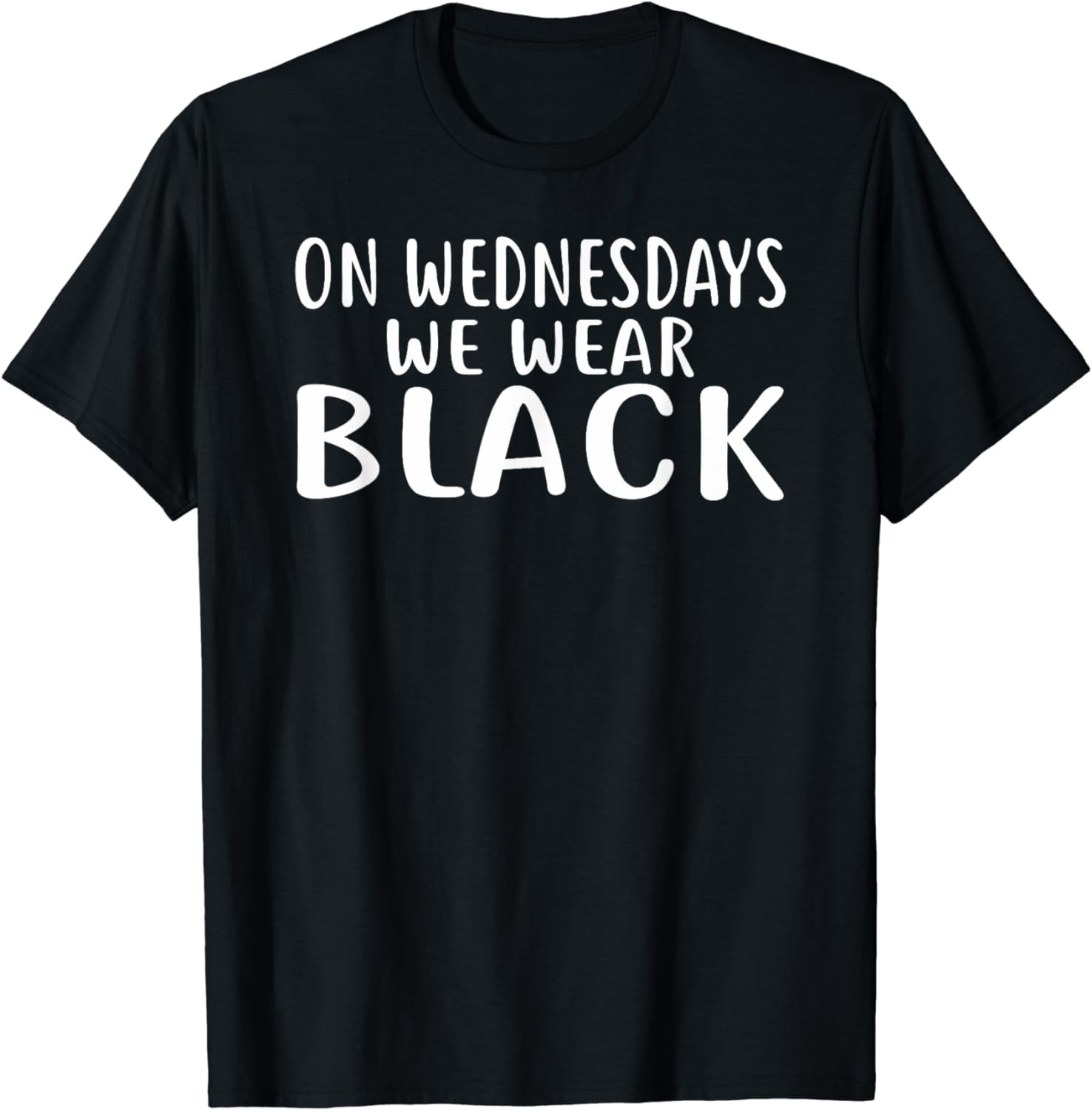On Wednesdays We Wear BLACK Shirt Halloween Goth T-Shirt - Walmart.com