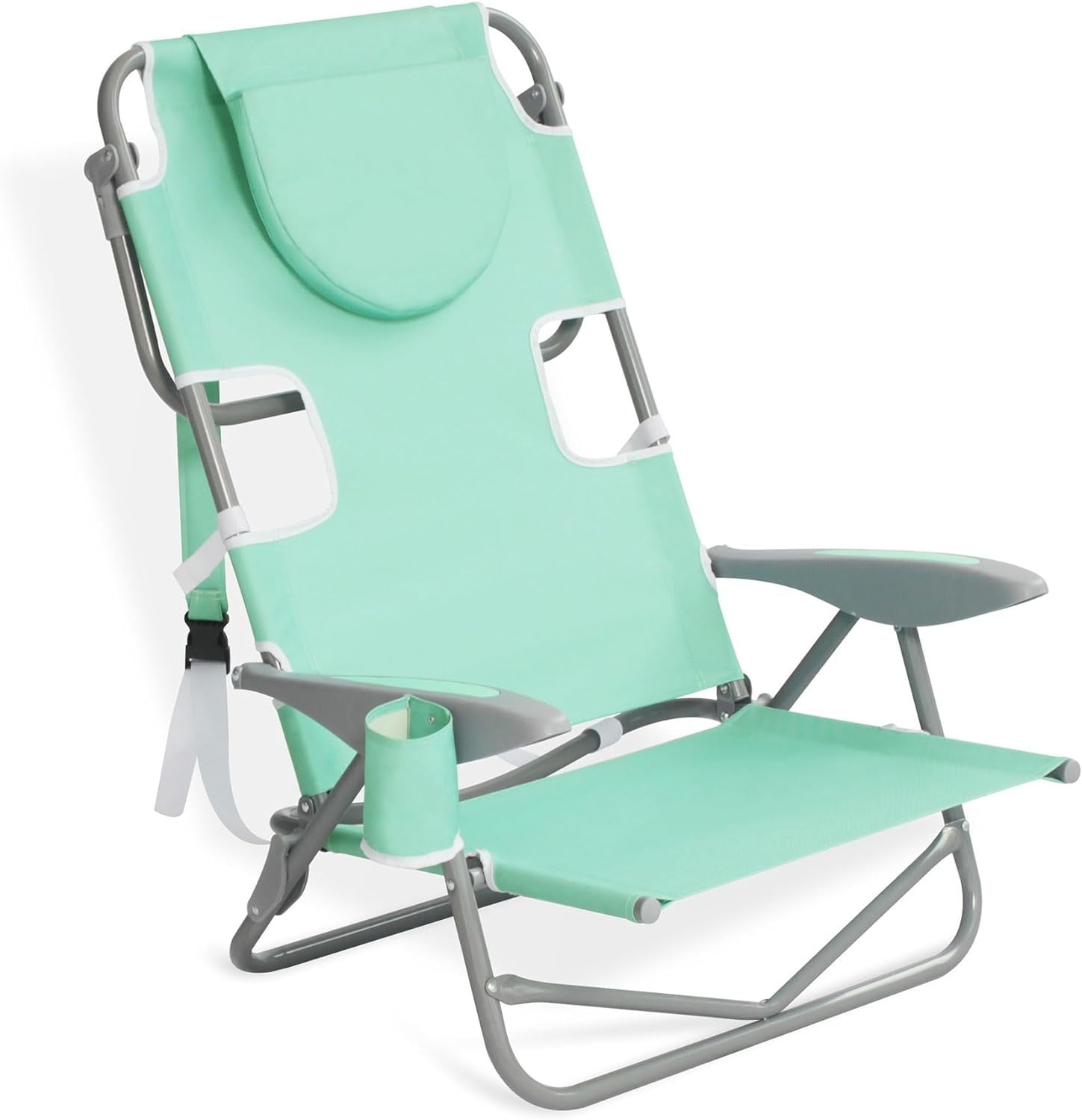 On Your Back Backpack Beach Chair with Face Hole - Adjustable, Portable ...