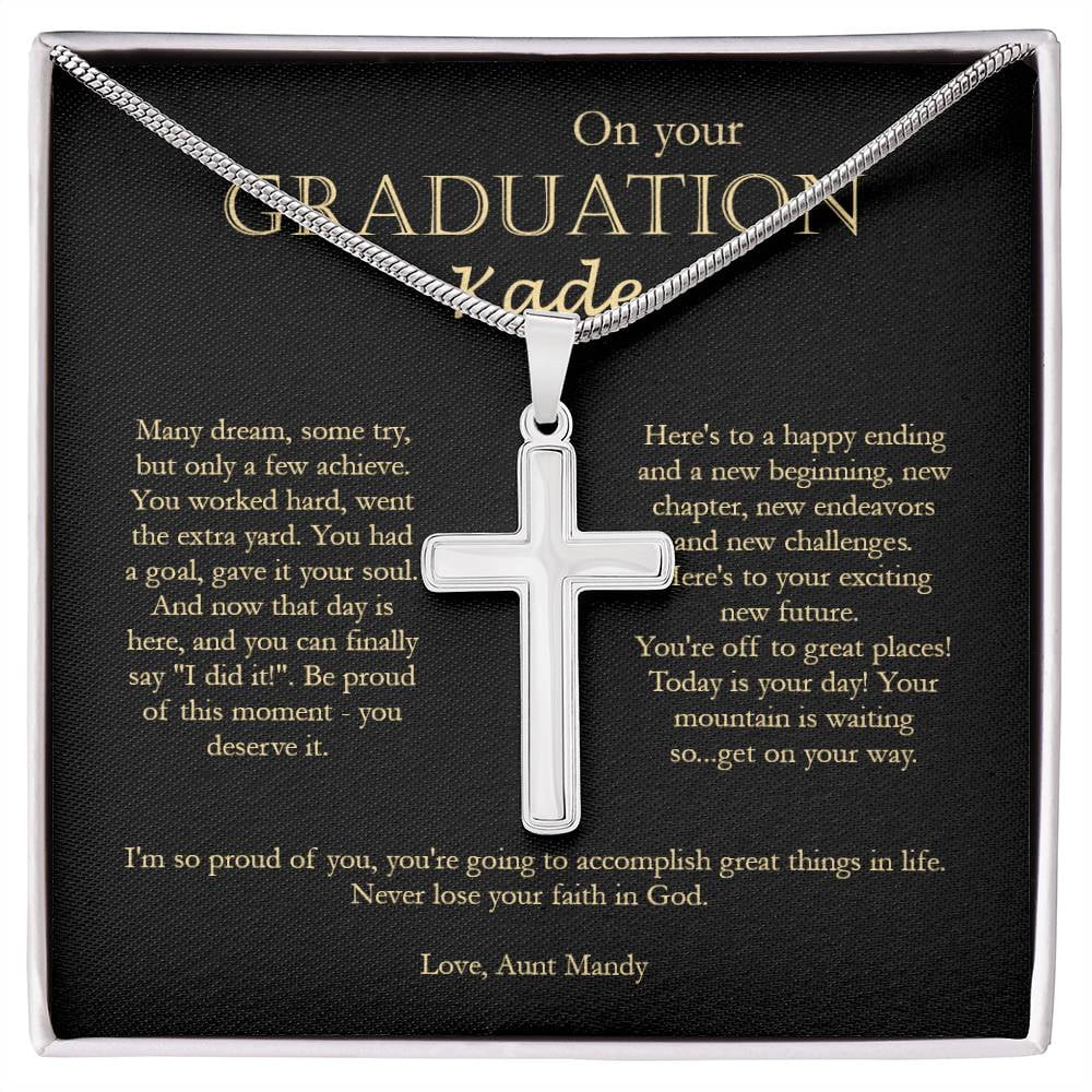 On Your Graduation - Kade - Cross Necklace - Artisan Cross Necklace ...