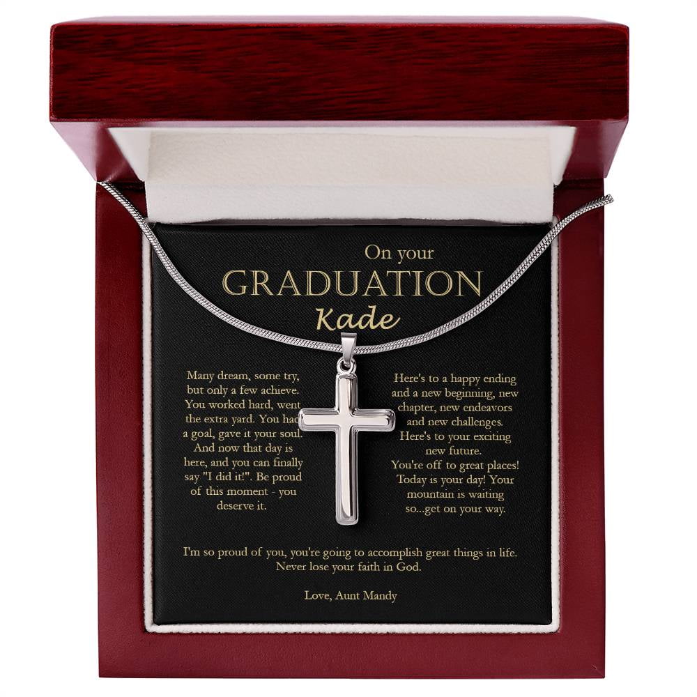 On Your Graduation - Kade - Cross Necklace - Artisan Cross Necklace ...