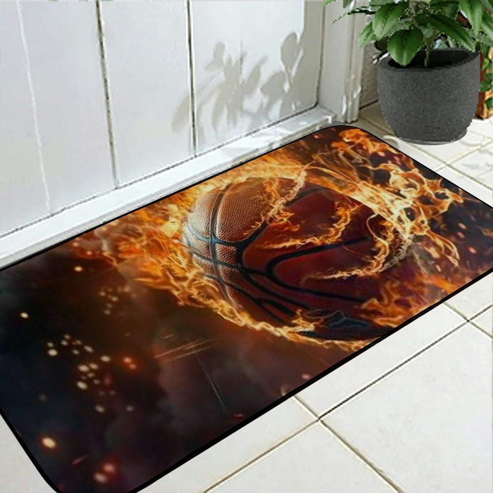 On and Flame Splashing Entry Welcome Doormat , Kitchen, Porch, Mud ...
