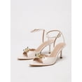 On feet& in love Women's Ankle Strap Sandals, Patent Leather Square Toe ...