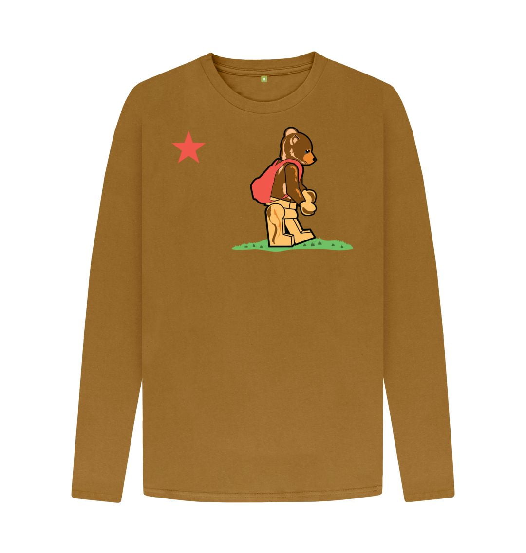 On my Grizzly California Flag Lego Long Sleeve Tee - Walmart.com