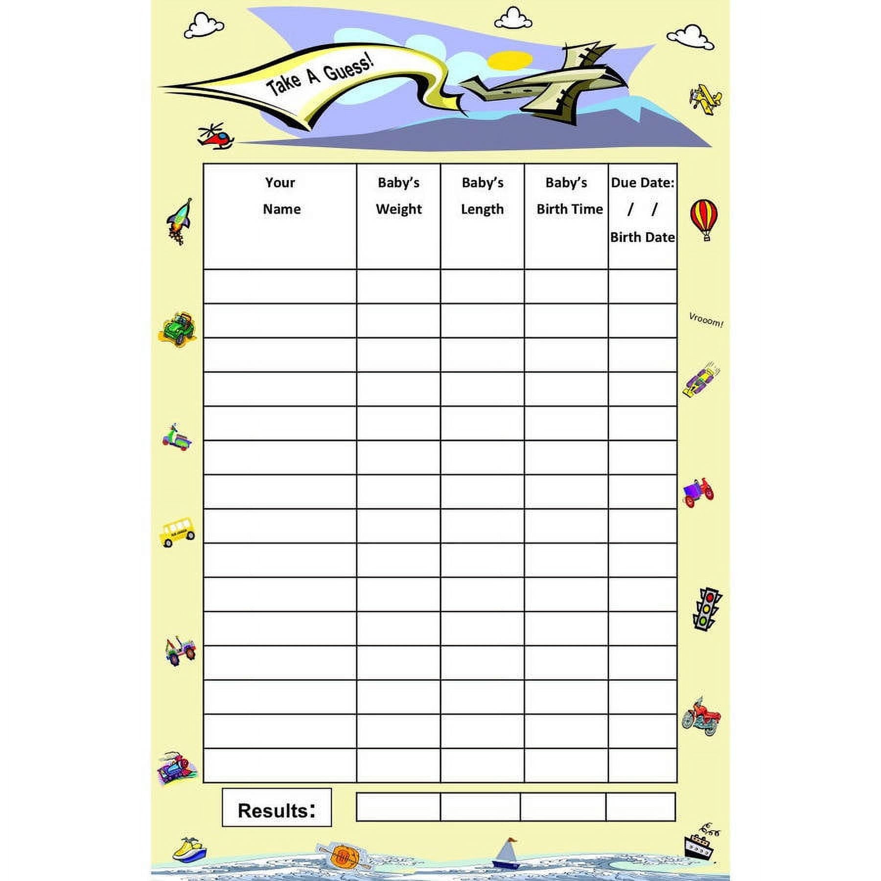 On the Go- Baby Guessing Game and Keepsake, Small-15, Bundle Board ...
